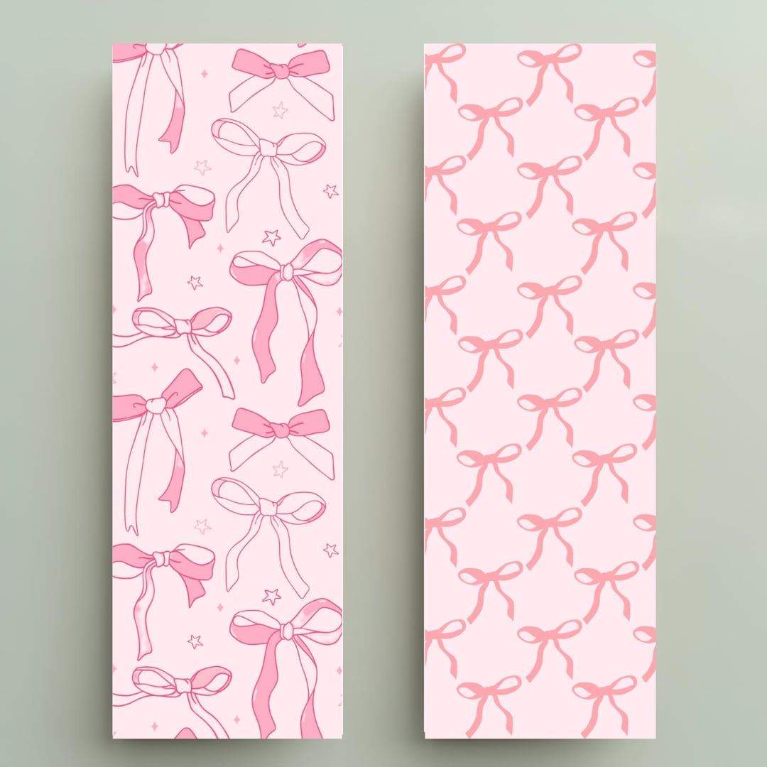 Coquette Bow Bookmark Pink Pink Bow Bookmarks gifts for Book Lovers ...
