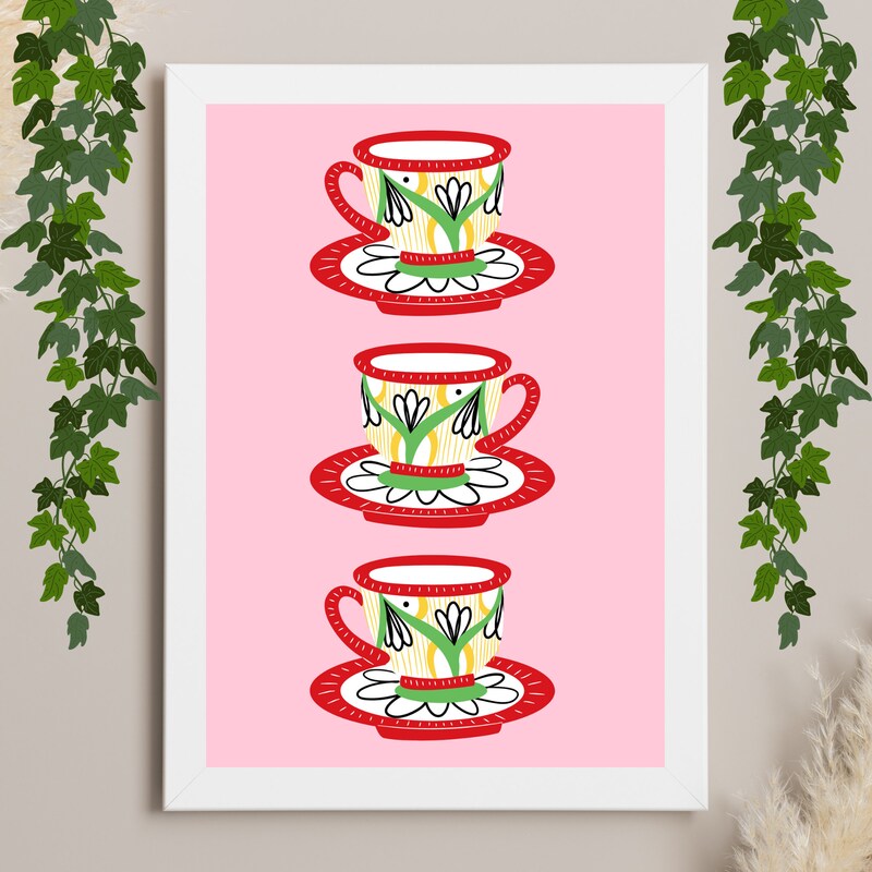 Tea Cup Print - Etsy