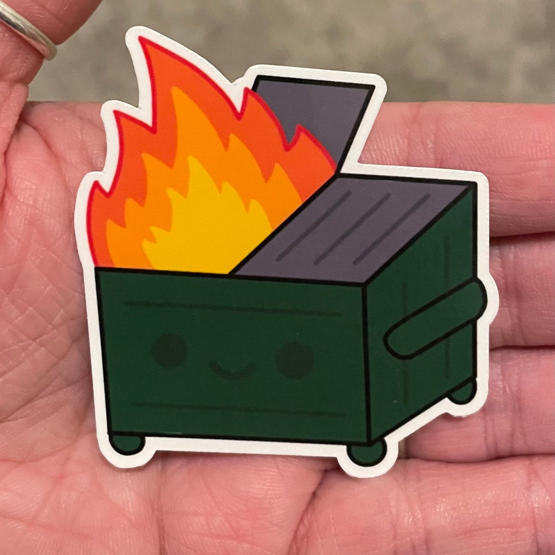 Dumpster Fire Sticker, Dumpster Fire, Dumpster, Fire, Sticker, Funny ...