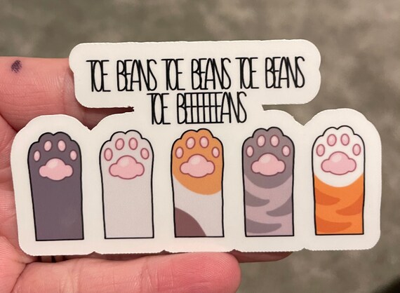 Toe Beans Sticker Toe Beans Cat Paw Kitten Paw Jolene | Etsy
