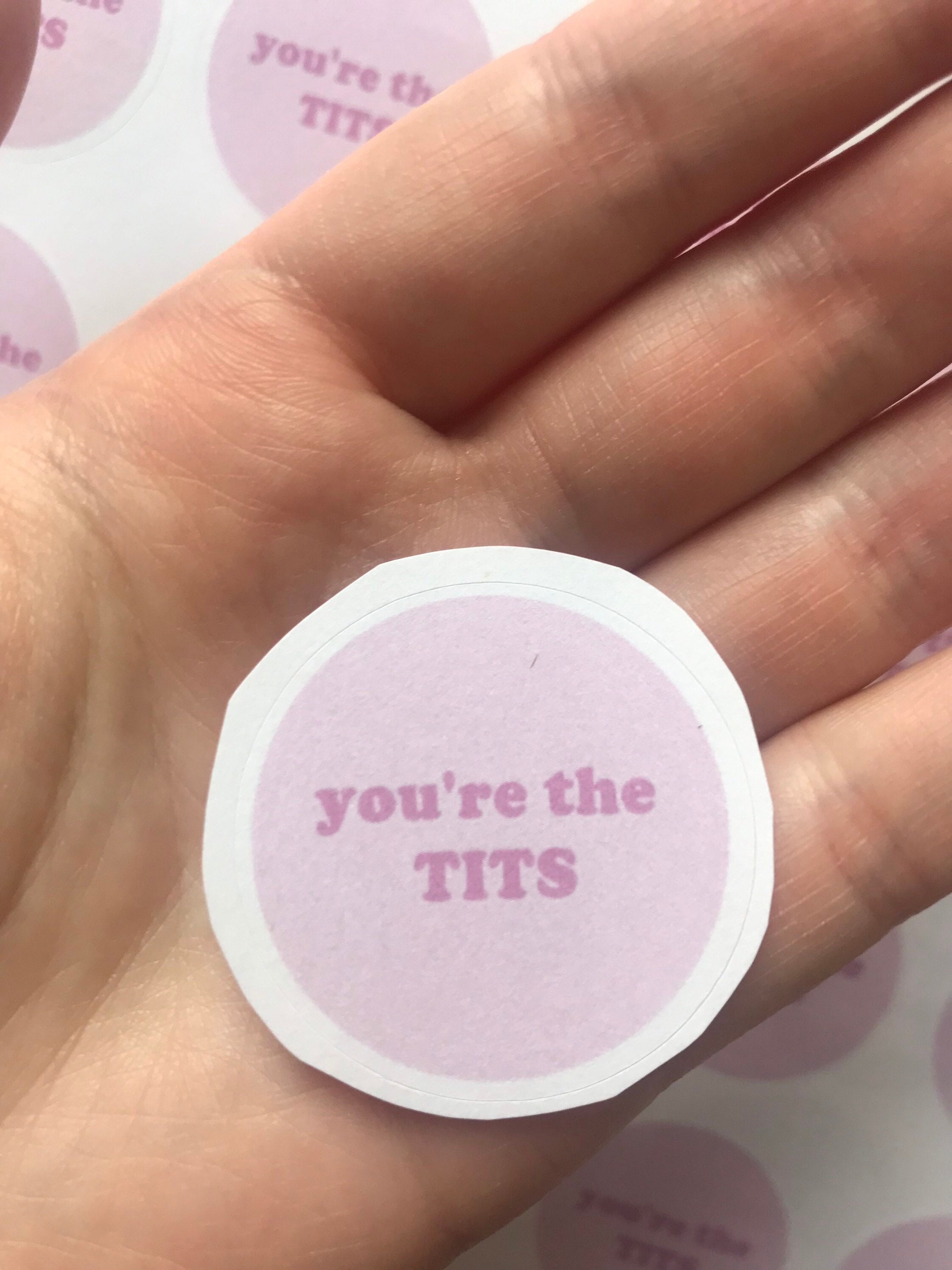 Boob Stickers Cheeky Pun New Boobs Surgery Stickers Empowerment Self ...