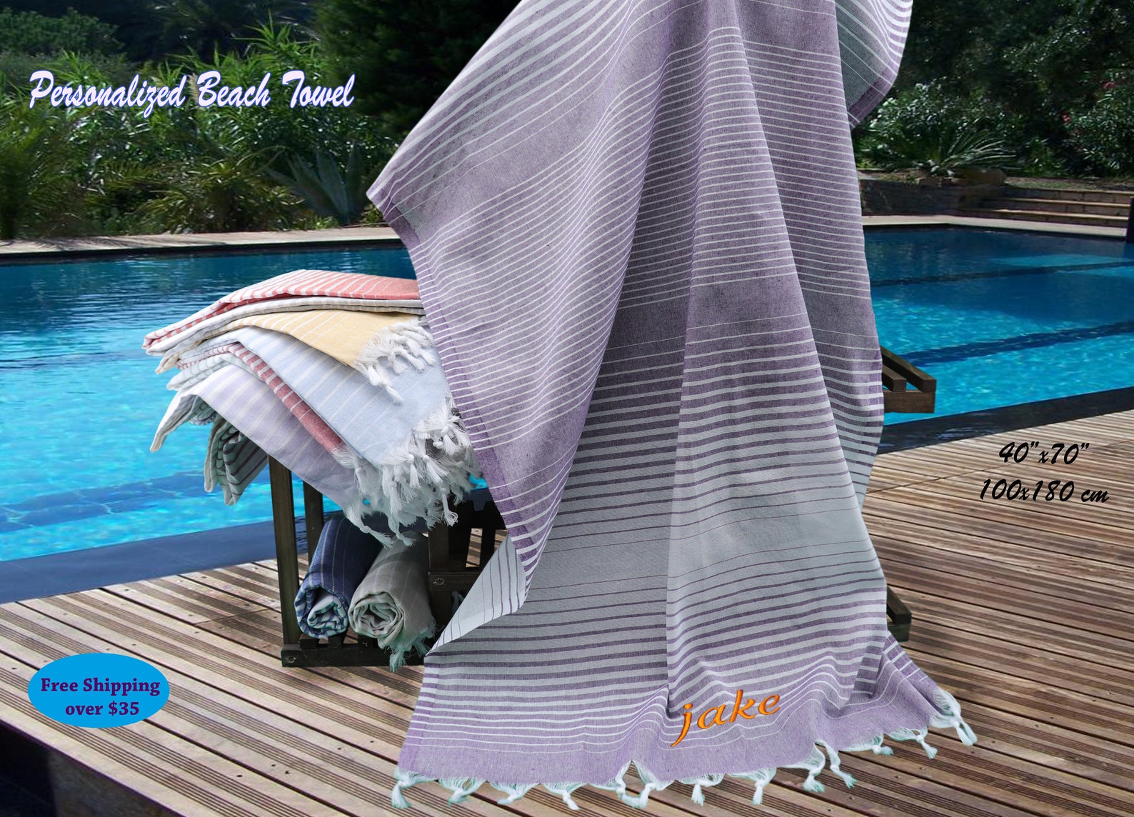 Personalized Turkish Beach Towel Bachelorette Party Favors - Etsy