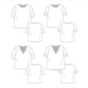 NORA Tee Pdf Sewing Pattern T-shirt Pdf Schnittmuster - Etsy