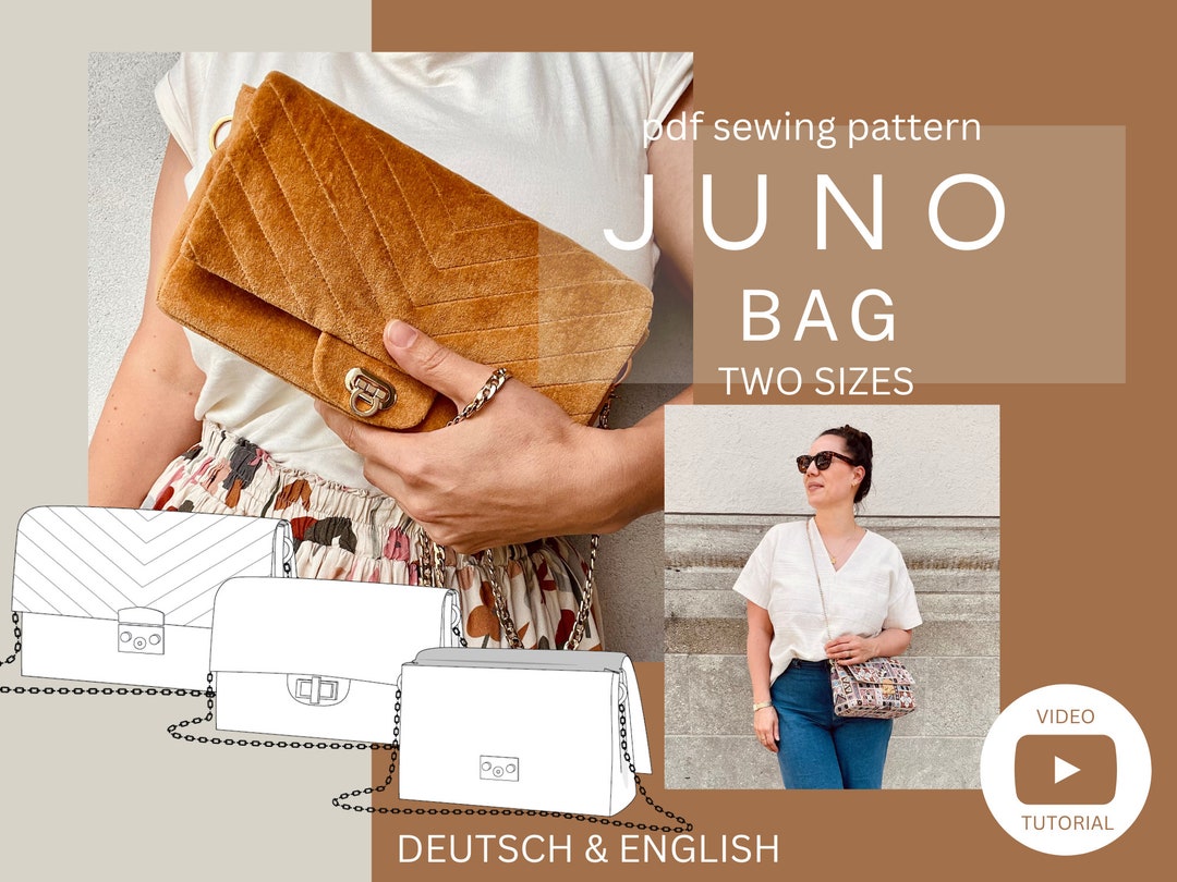 JUNO Bag Pdf Sewing Pattern Tasche Pdf Schnittmuster - Etsy