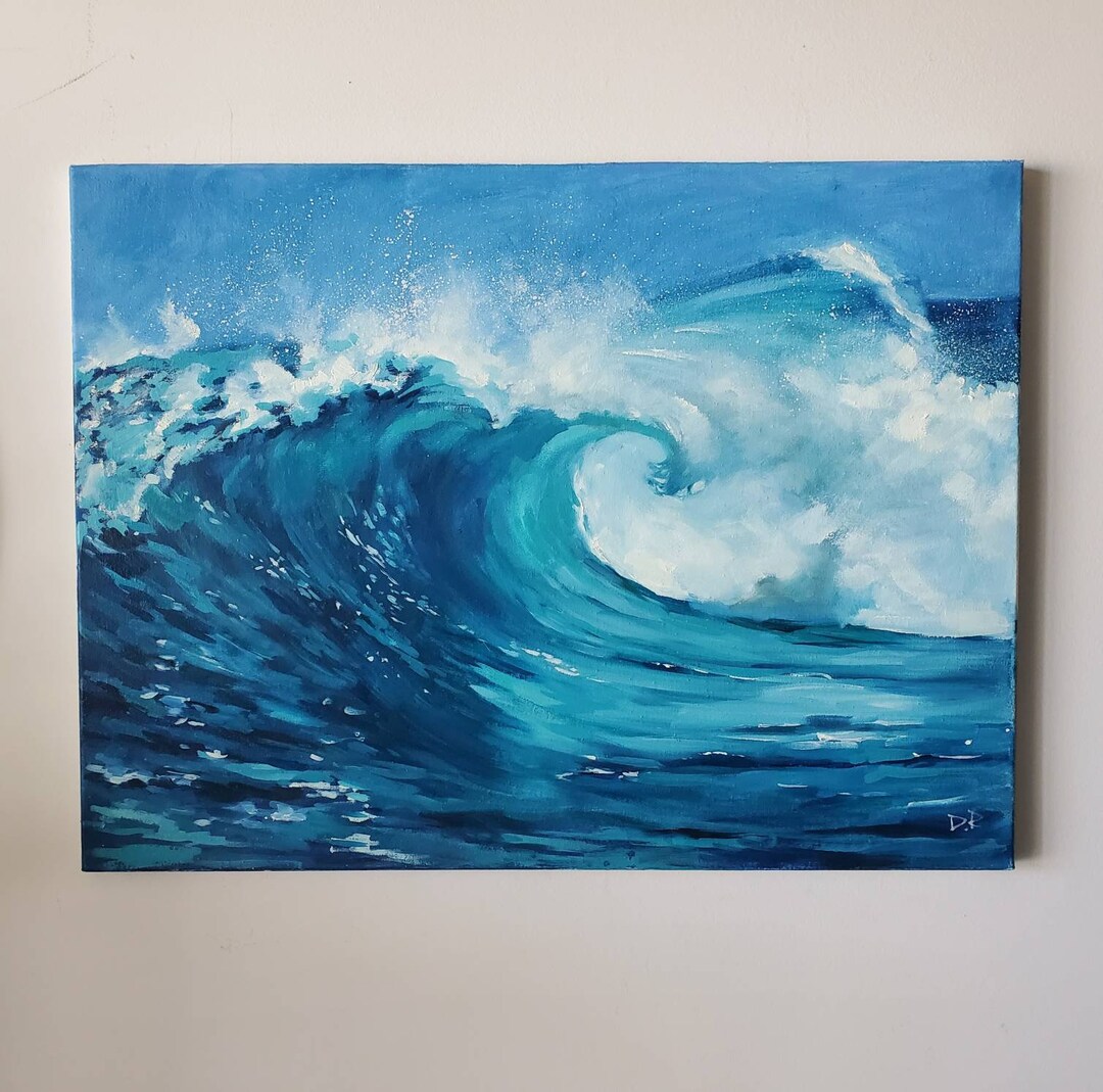 Seascape Painting, Wave Painting, Original Oil Painting, Sea Painting ...