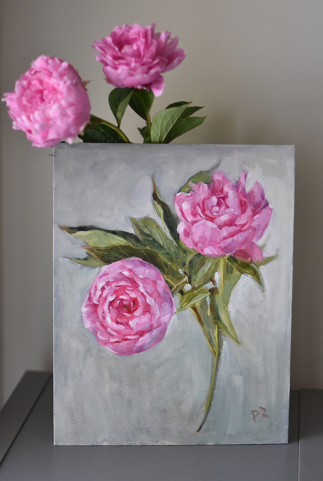 Peonies Painting, Peonies Oil Painting, Original Oil Painting, 12x16in ...