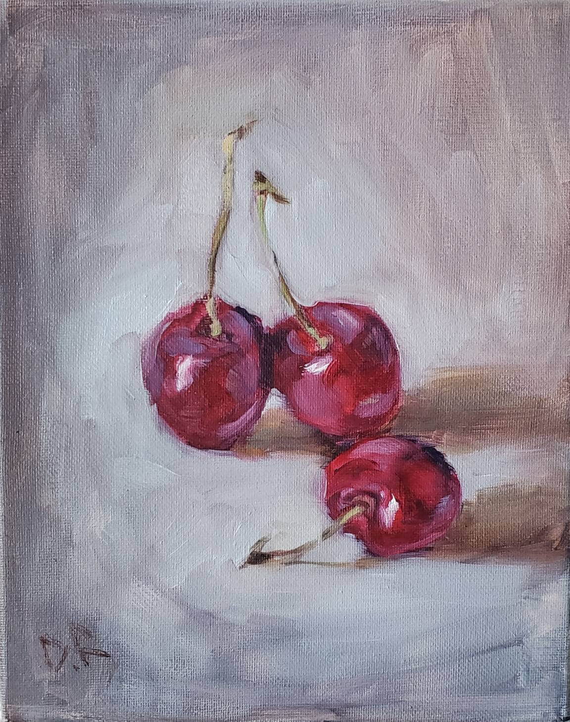 Cherry Painting, Cherries, Original Oil Painting, Cherry Gift, Berries ...