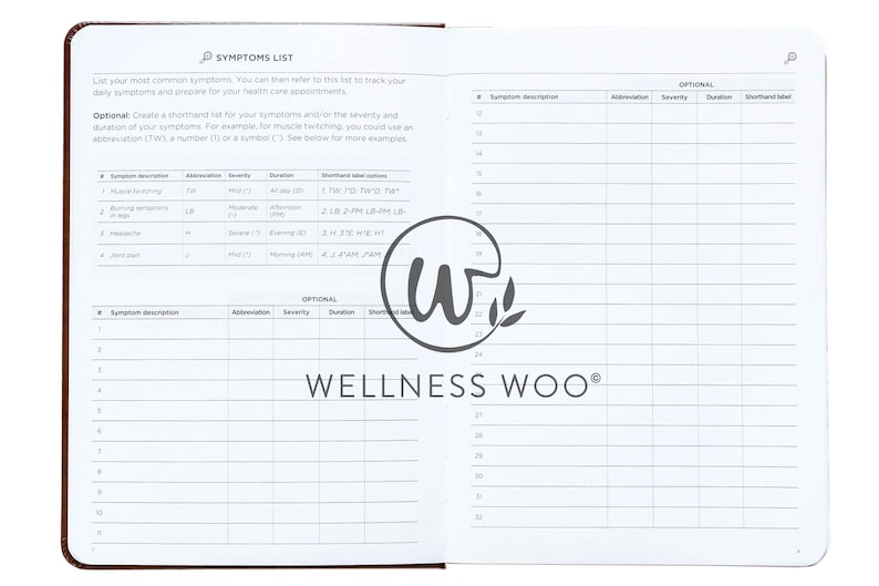 Chronic Illness Journal | Food Journal, Medical Journal, Symptom Diary ...
