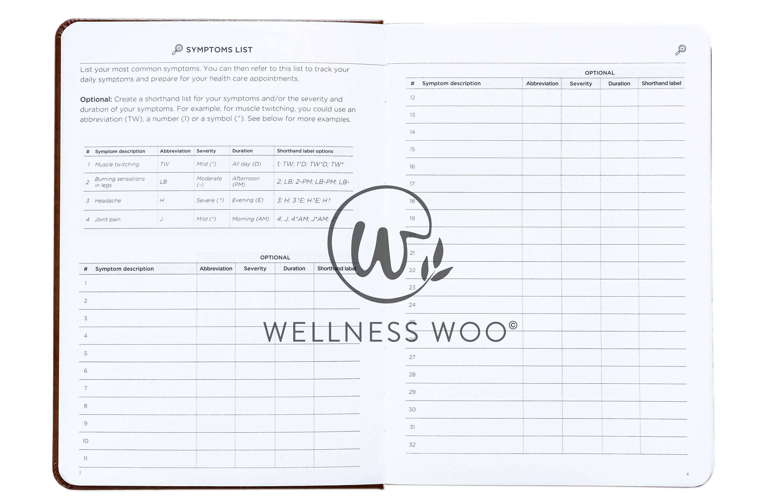 Chronic Illness Journal | Food Journal, Medical Journal, Symptom Diary ...