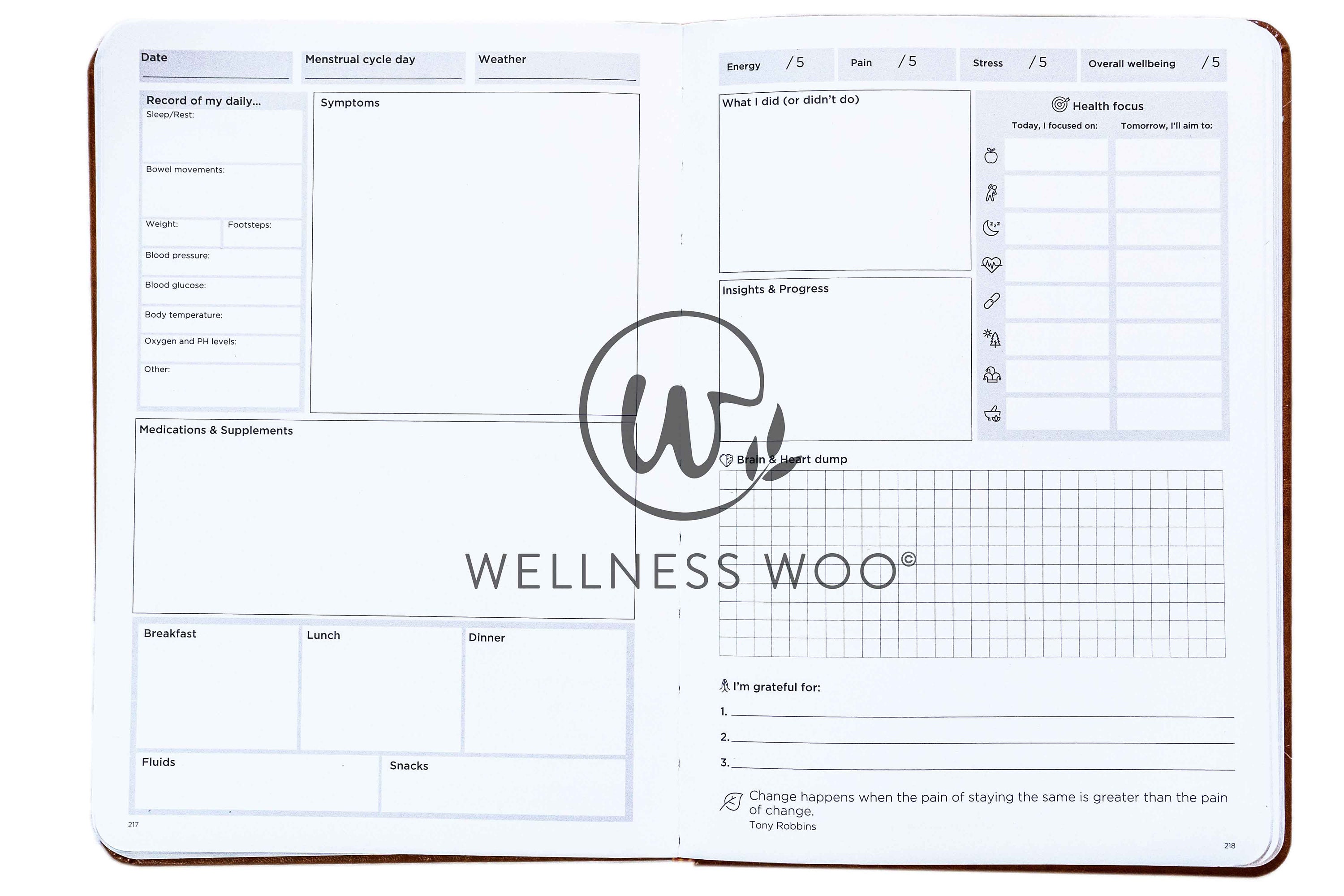 Chronic Illness Journal | Food Journal, Medical Journal, Symptom Diary ...