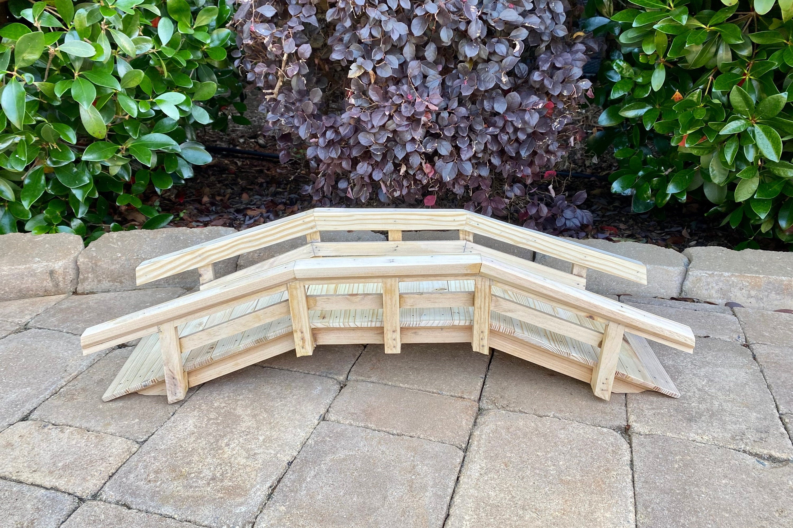 Japanese Style Wooden Garden Bridge / Garden Bridge / Outdoor Garden ...