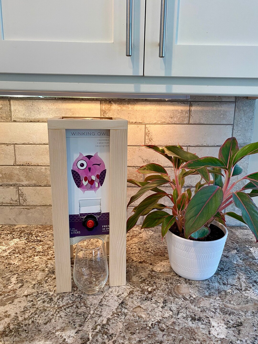 Handmade Solid Wood Wine Box Holder: 3 Liter Wine Storage - Etsy