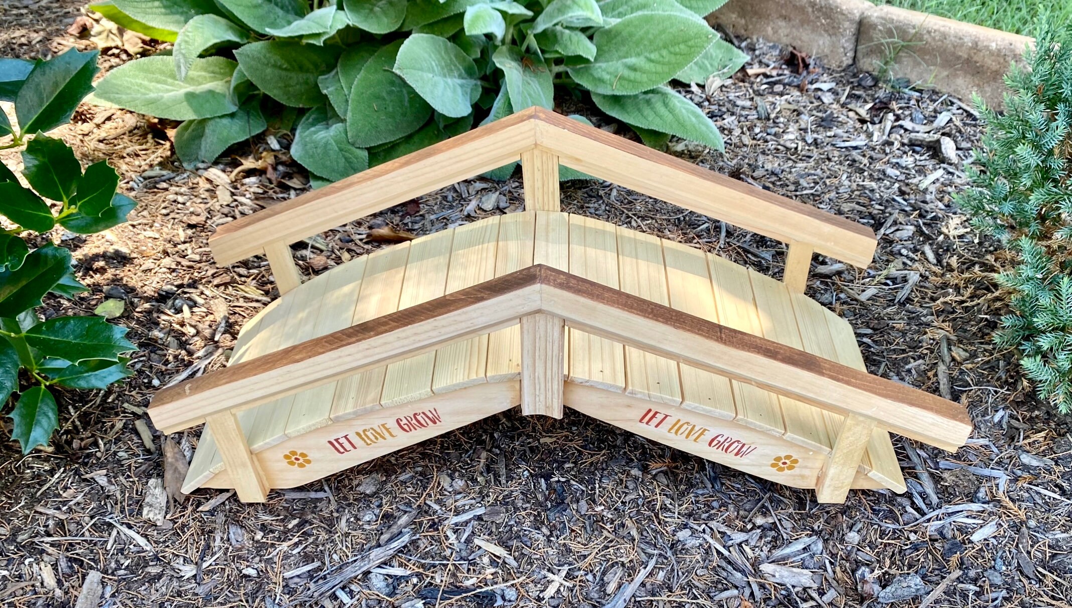 Wooden Garden Bridge / Decorative Garden Bridge / Wooden - Etsy