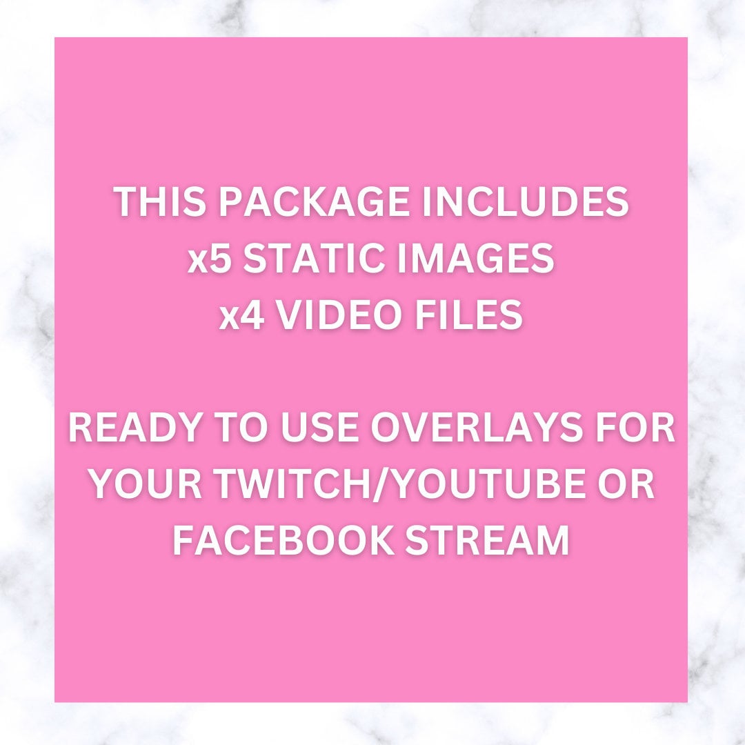 Cute Pink Twitch Overlay Package - Etsy