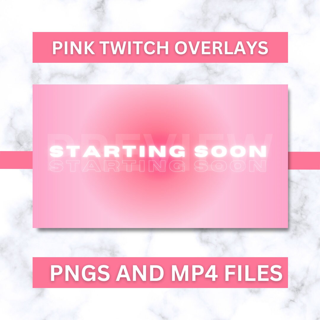 Cute Pink Aura Twitch Overlay Package - Etsy