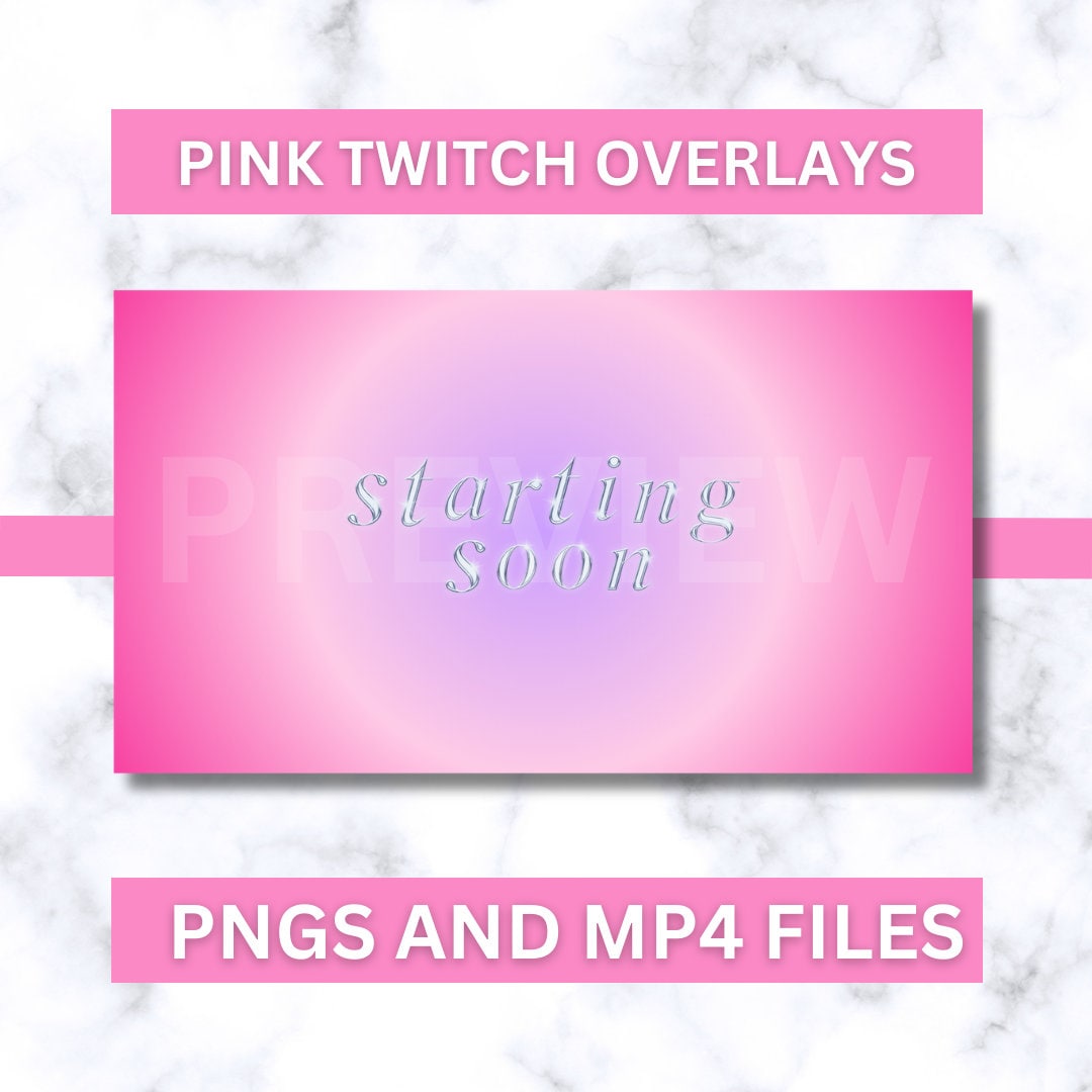 Cute Pink Twitch Overlay Package - Etsy