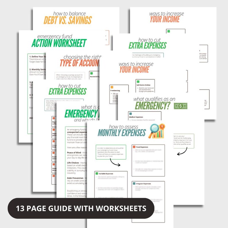 How to Build an Emergency Fund Guide | Monthly Expense Assessment ...