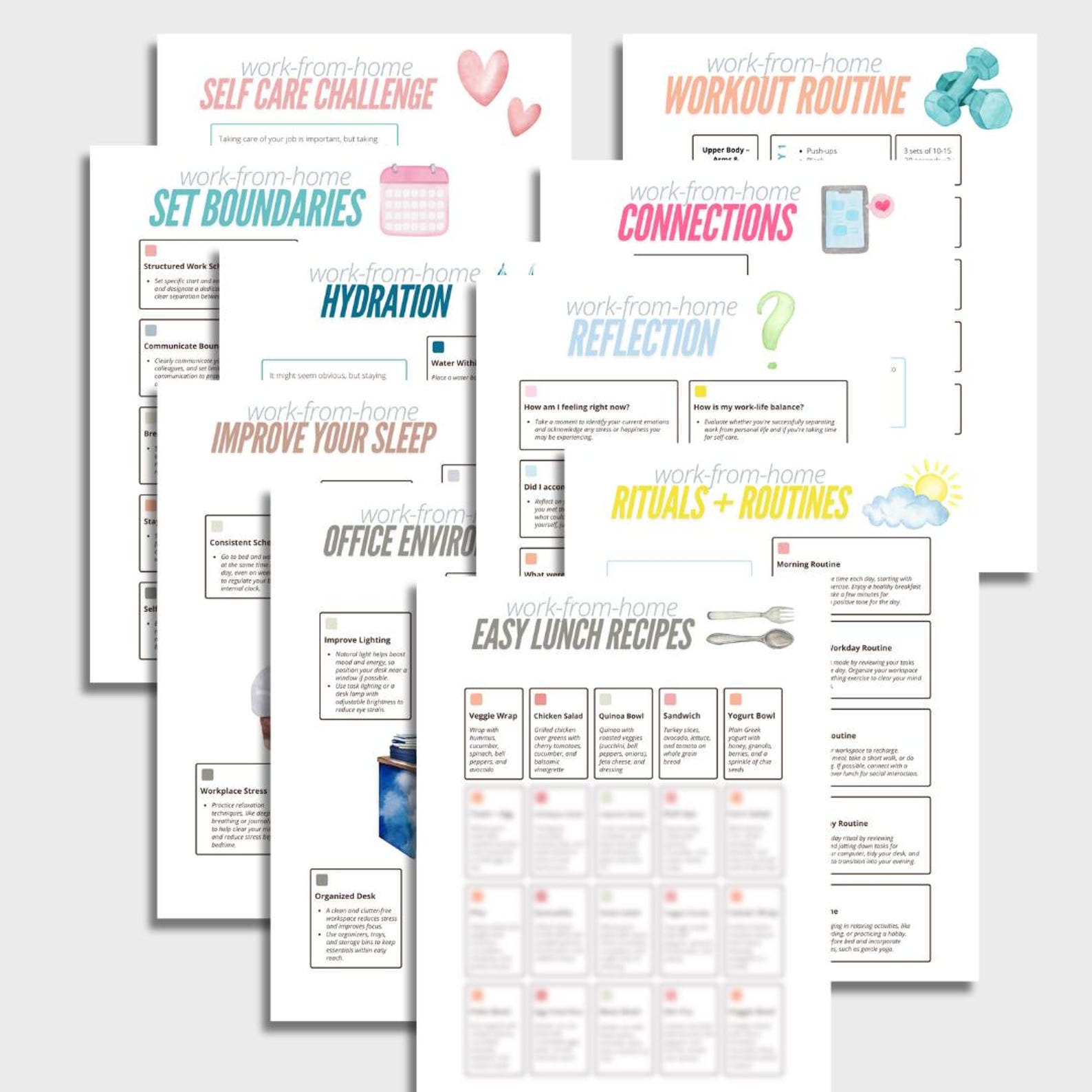 Work From Home Wellness Guide: Meal Plan, Workouts, Self-care, and ...