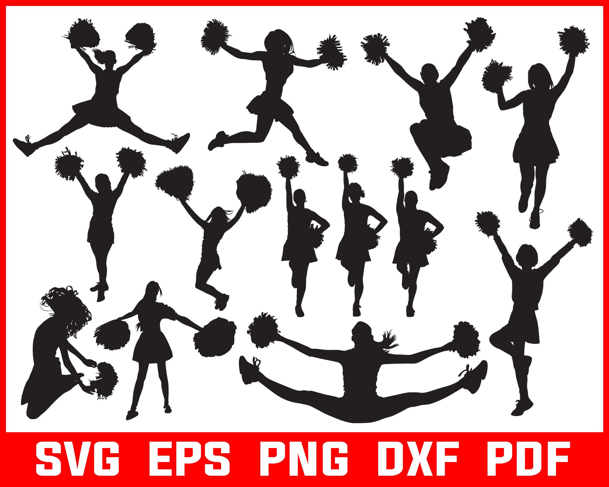 Cheerleader Svg Bundle Cheer Svg Cheer Mom Svg Pngdxf - Etsy