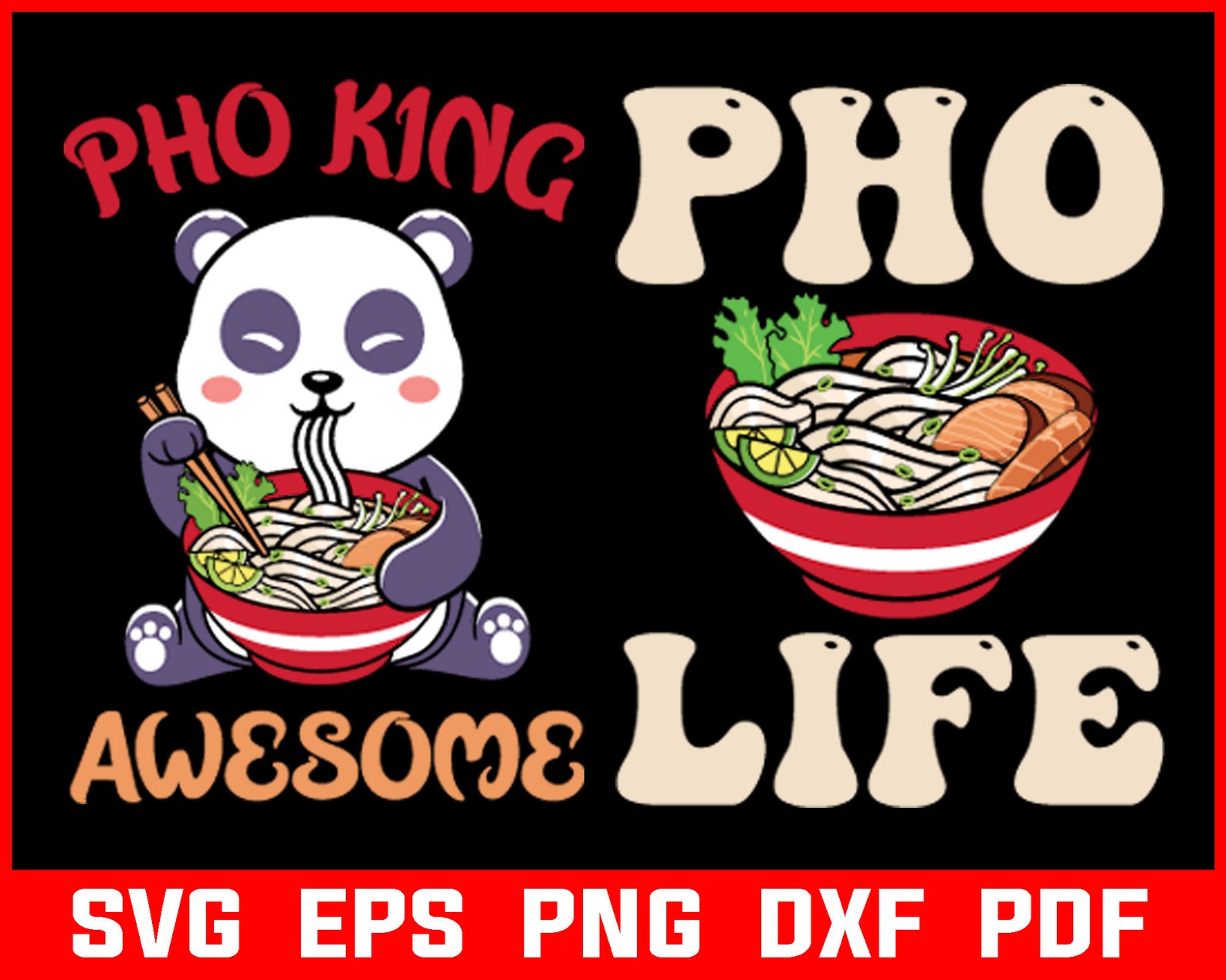 Pho-svg Bundle Food Pun Silhouette Cricut Cut File Funny - Etsy