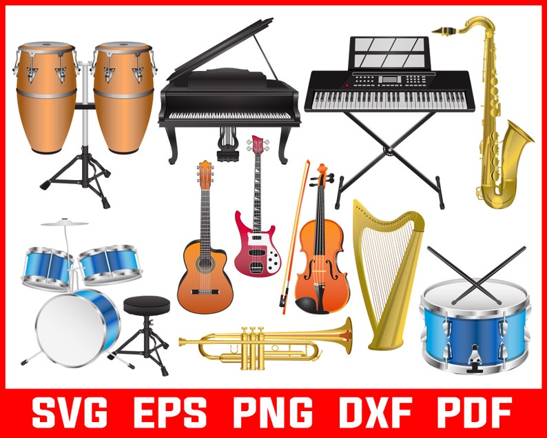 35MUSIC INSTRUMENTS Svg Bundle Audio Svg Entertainment - Etsy