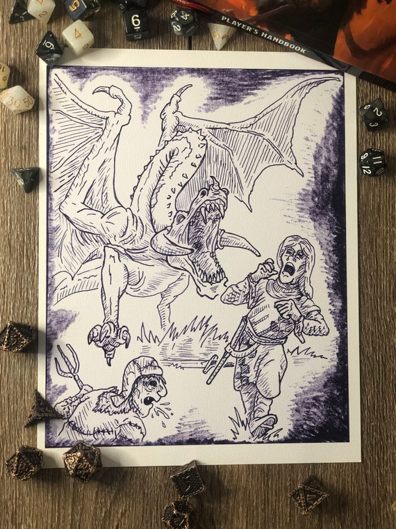 The Cowardly Knight Wyvern Dnd Fantasy - Etsy Australia