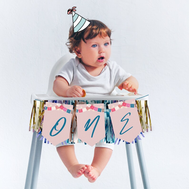 ONE Year Party Printable Bunting Sweet One Birthday High - Etsy
