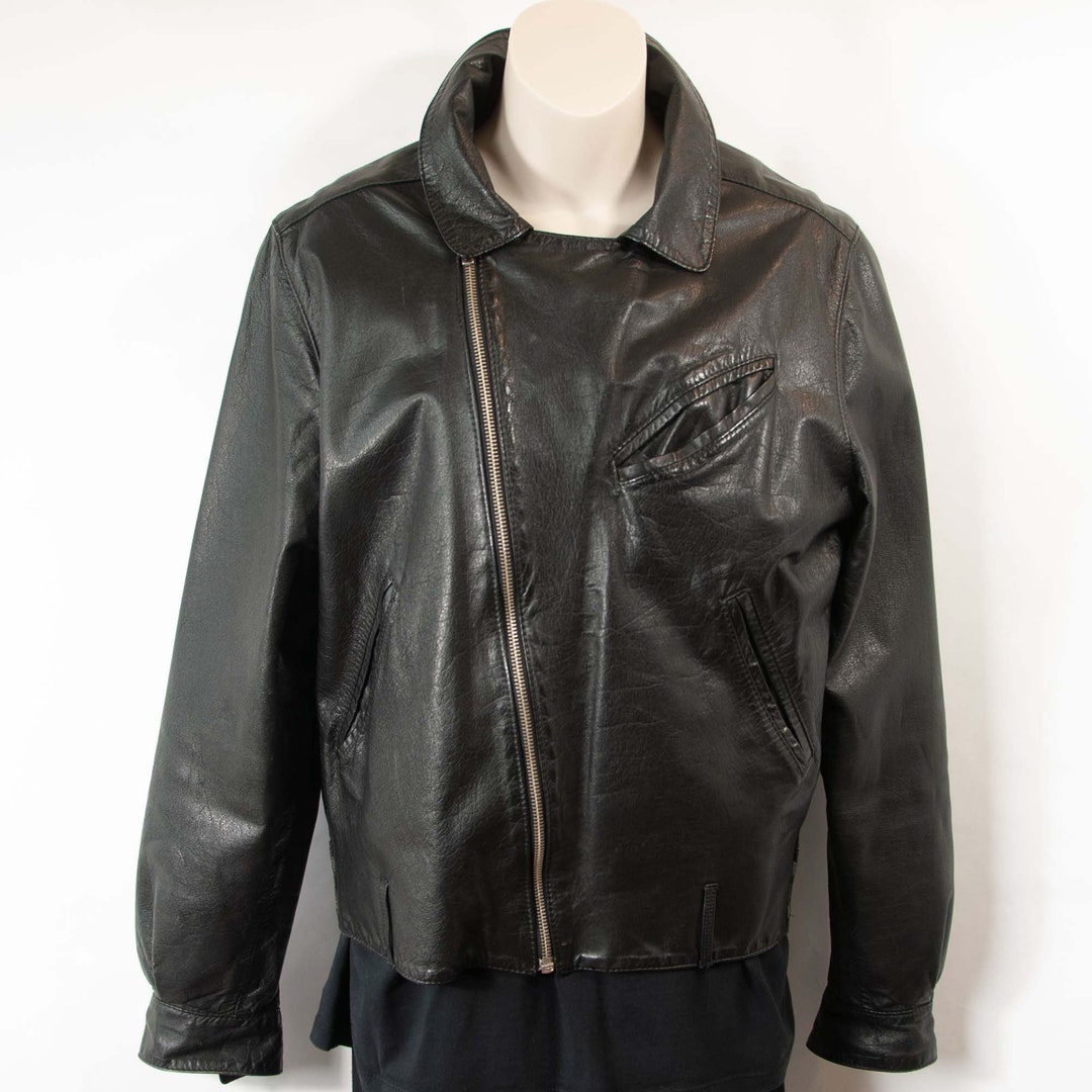 Black Leather Bomber Jacket Australian Made Atelier 15 - Etsy