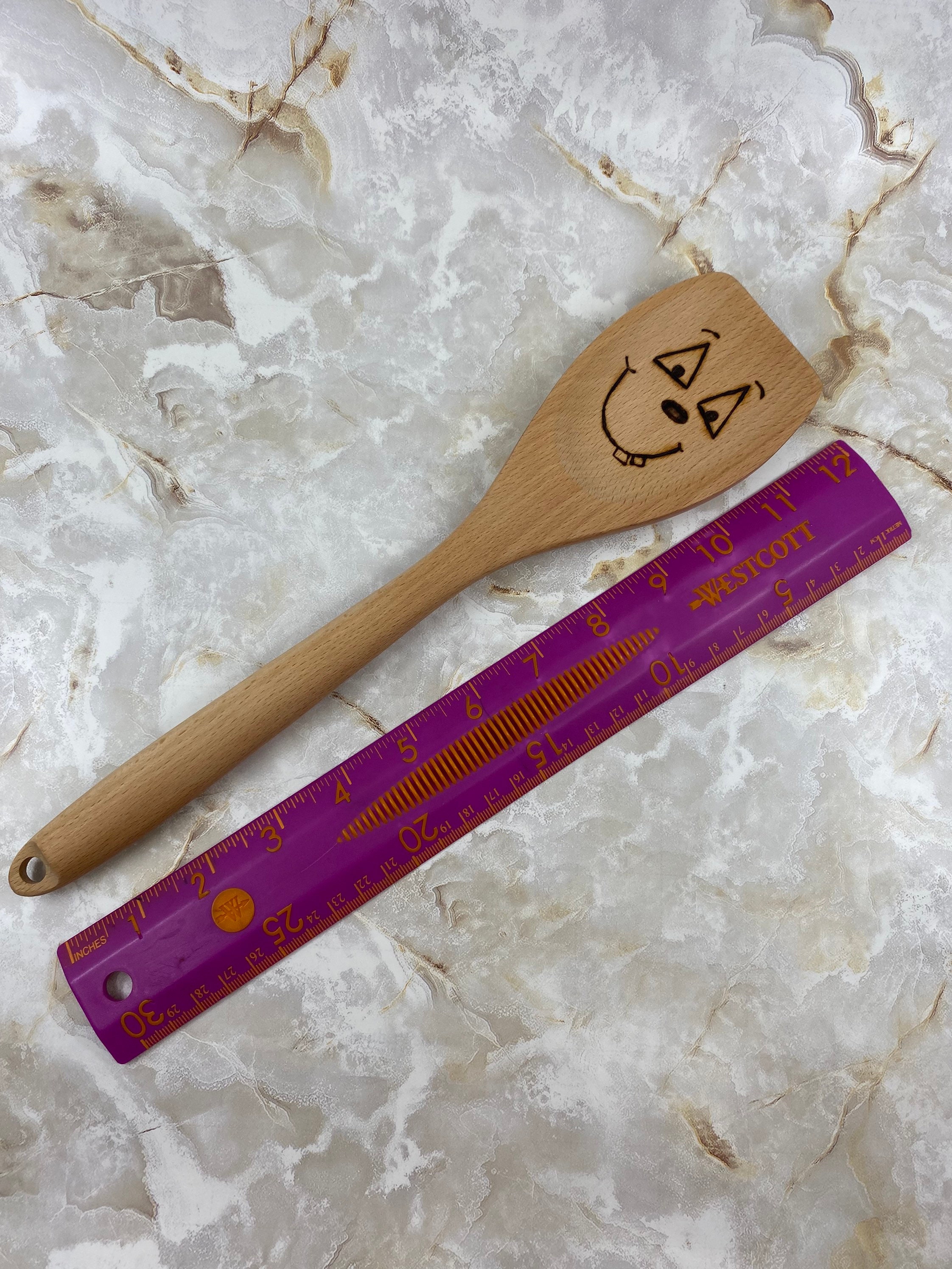 Cute Woodburned Spoon Goofy Smily Face Functional Kitchen - Etsy