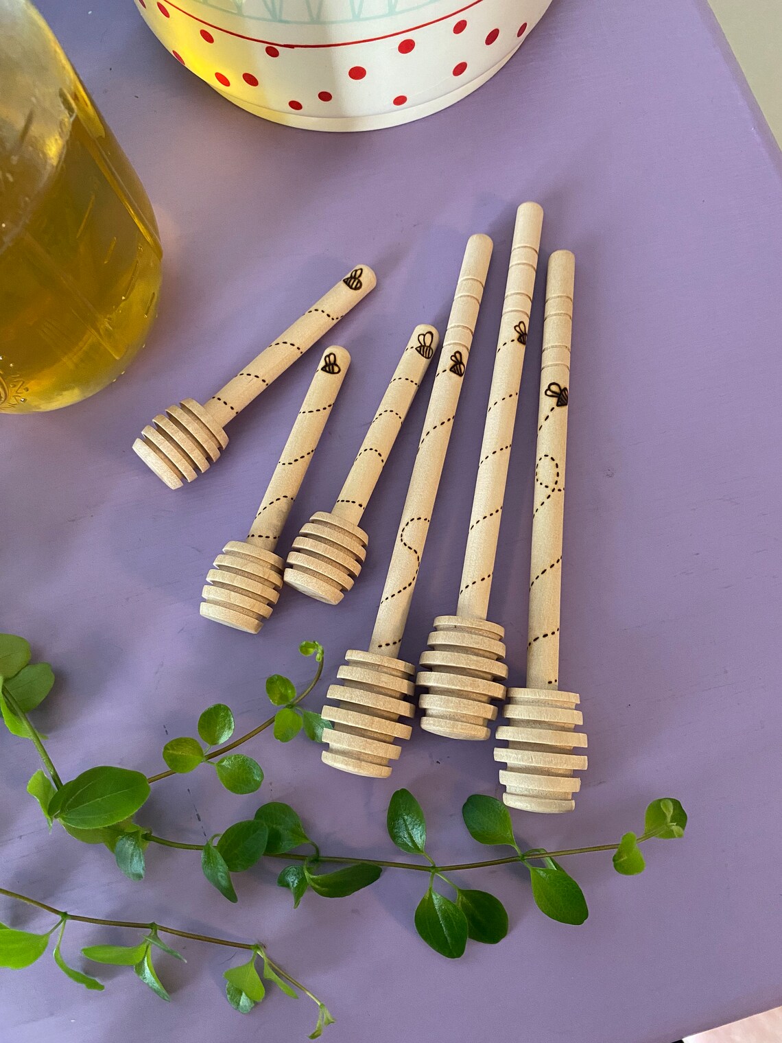 Bee Honey Dippers Honey Stir Stick Honey Spoon - Etsy