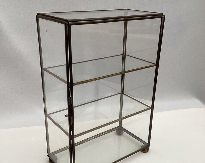 Vintage Glass Display Show Case, Glass Table Cabinet - Etsy