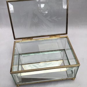 Bevelled Glass Mirrored Trinket Box, Jewellery Display Show Case - Etsy