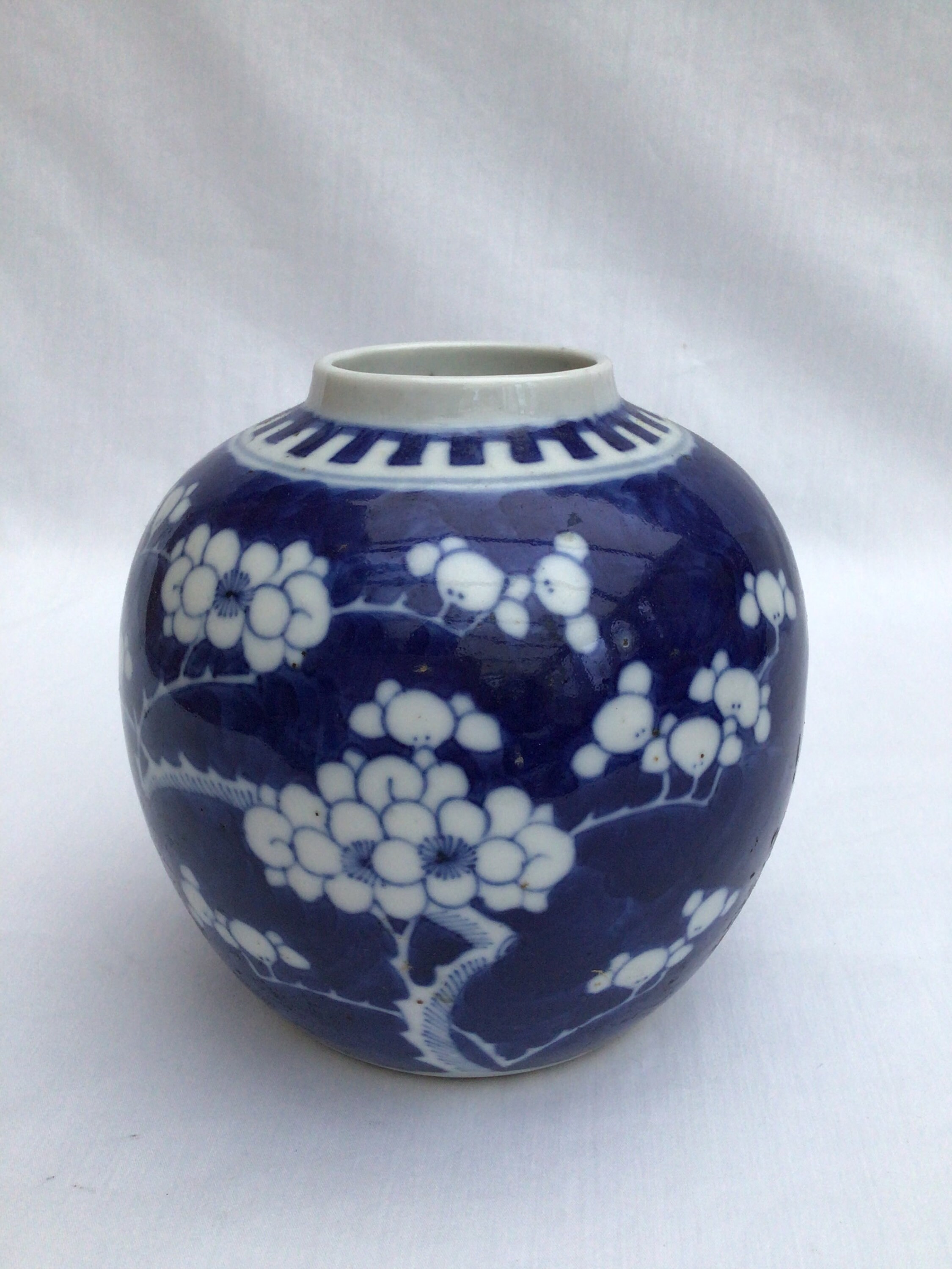 Antique Chinese Blue & White Pot Jar - Etsy