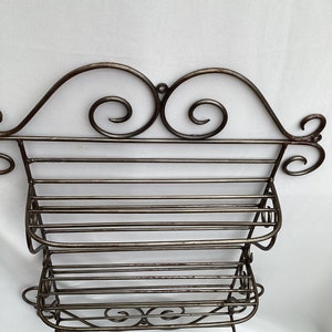 Vintage Wire Cast Metal Hanging Wall Shelf - Etsy