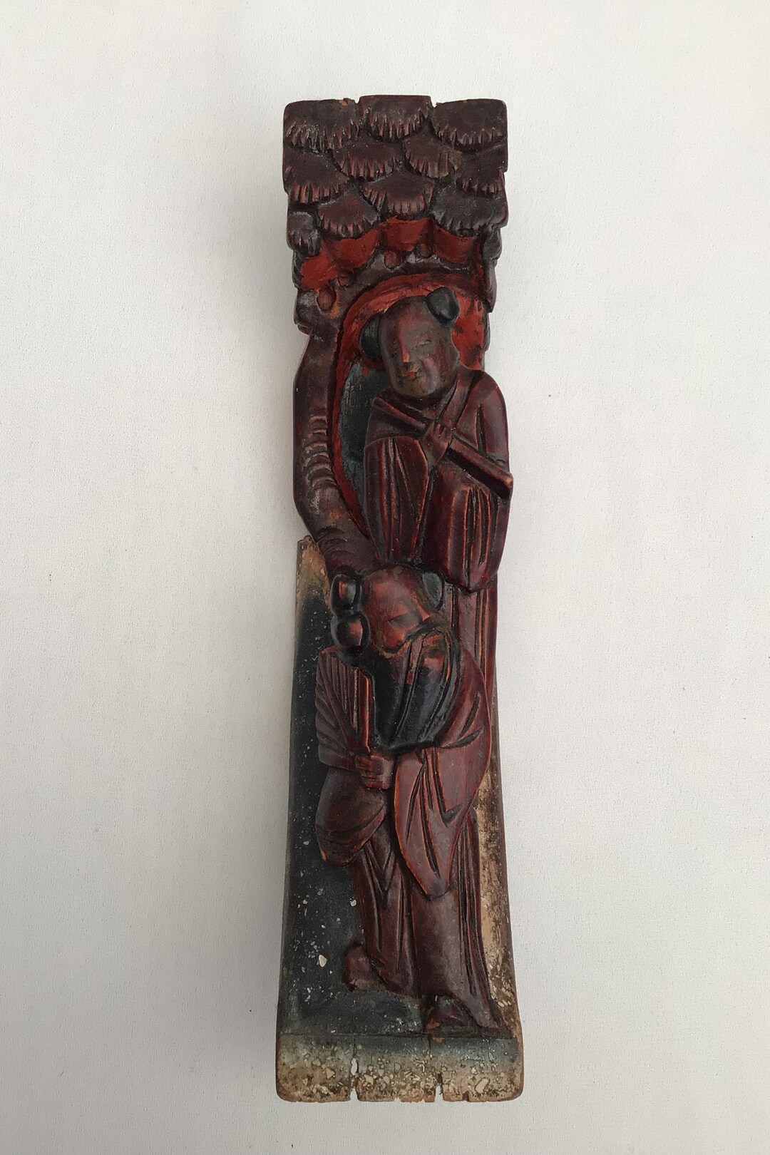 Antique Chinese Wood Carving Block - Etsy