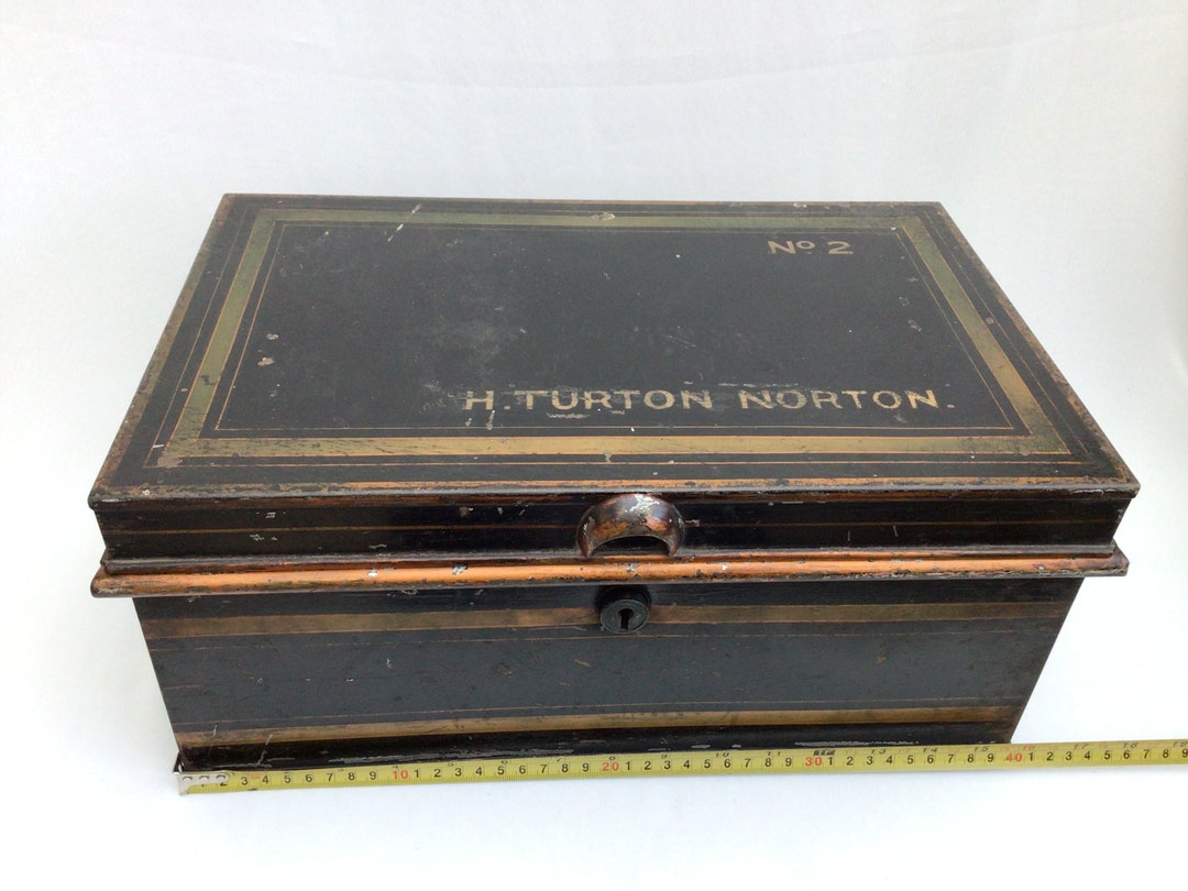 Antique English Victorian Metal Safe Box, Storage Box. Length 42cm - Etsy