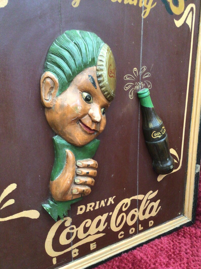 Large Vintage Coca Cola Advertising Sign Board - Etsy
