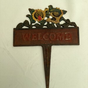 Cast Iron Welcome Sign. H.26cm - Etsy