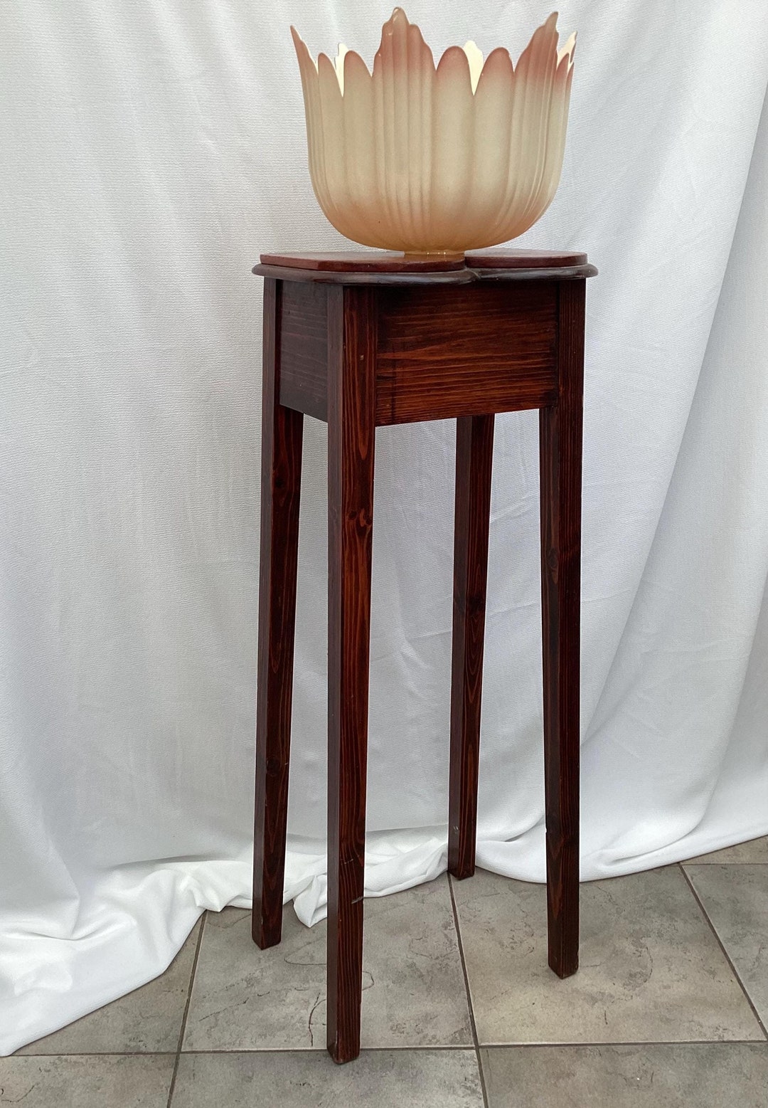 Vintage Art Designed Pine Plant Stand. H. 77cm - Etsy