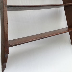 Antique England Oak Trapezoid Wall Shelf - Etsy