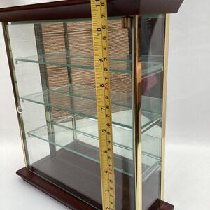 Vintage Glass Mirror Miniature Display Cabinet, Four Tier Display ...