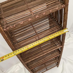 Vintage Modern Metal Cane Slim Storage Shelf Unit - Etsy