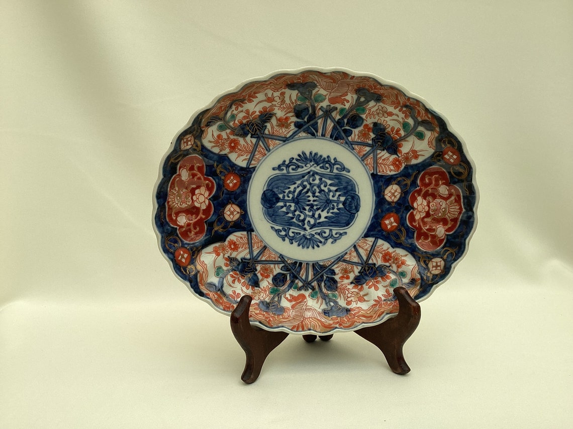 Antique Japanese Imari Oval Shaped Plate. L. 25cm - Etsy