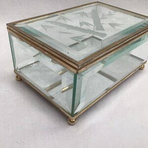 Bevelled Glass Mirrored Trinket Box, Jewellery Display Show Case - Etsy