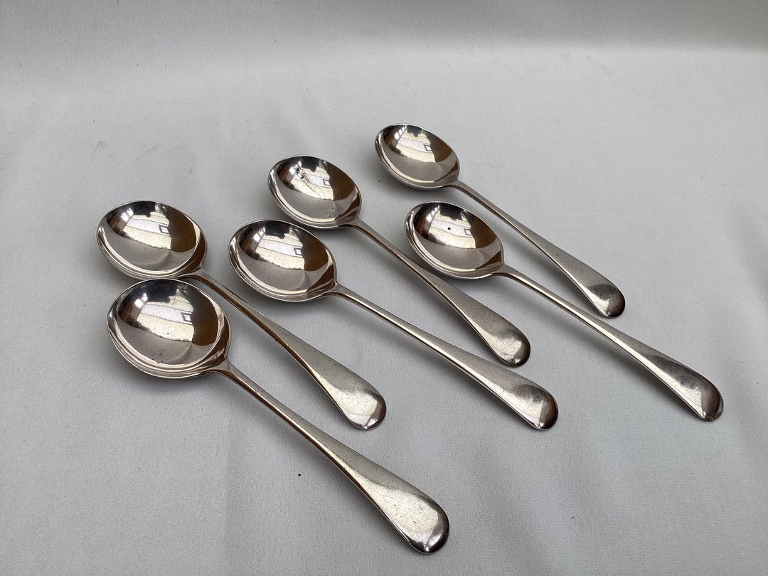 Six Silver Plated Soup Spoons. Marked on Handle - Etsy