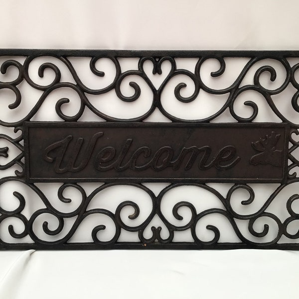 Cast Iron Welcome Sign - Etsy