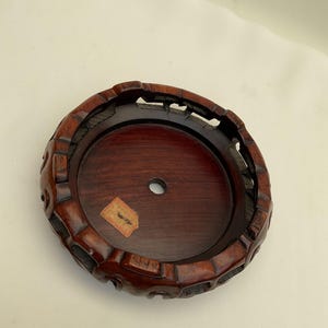 Antique Chinese Handcrafted Hardwood Base/bowl Base Stand. Chinese Wood ...
