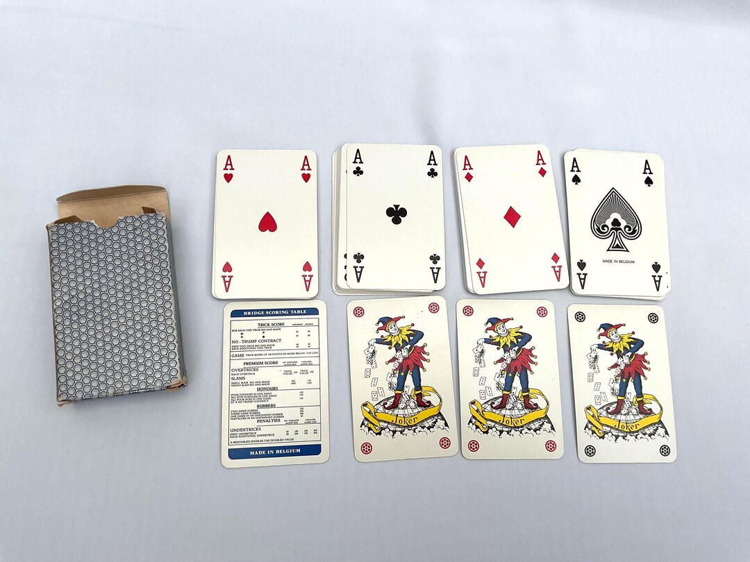Vintage Poker Playing Card Pack. Made in Belgium - Etsy