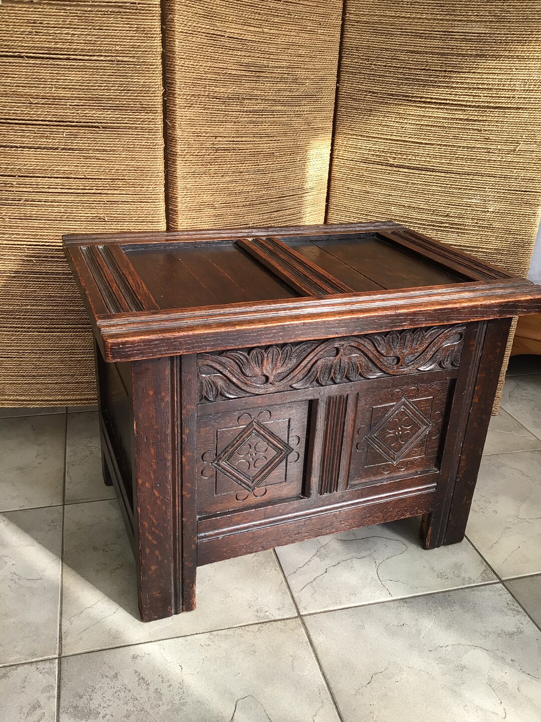 Antique Oak Small Trunk Chest 19th Century English Oak - Etsy