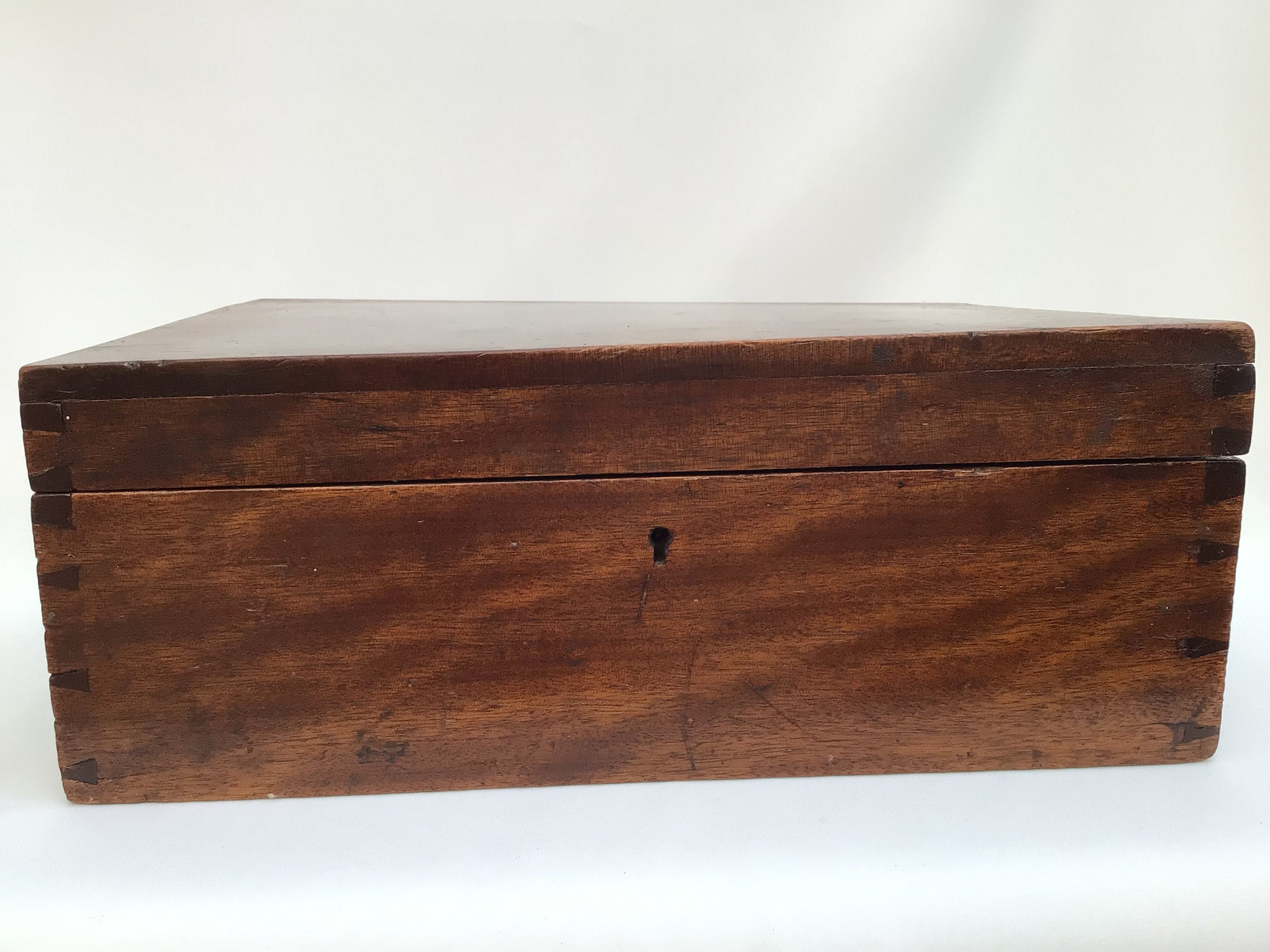 Antique Wood Box One Tiers Storage Box - Etsy